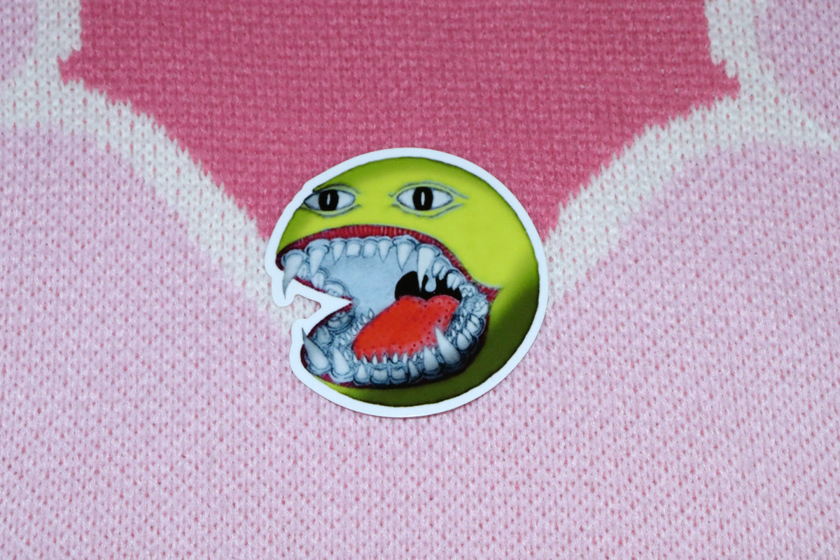 Evil Barking Fanged Emoji Meme Bumper Sticker – Sam Makes Things