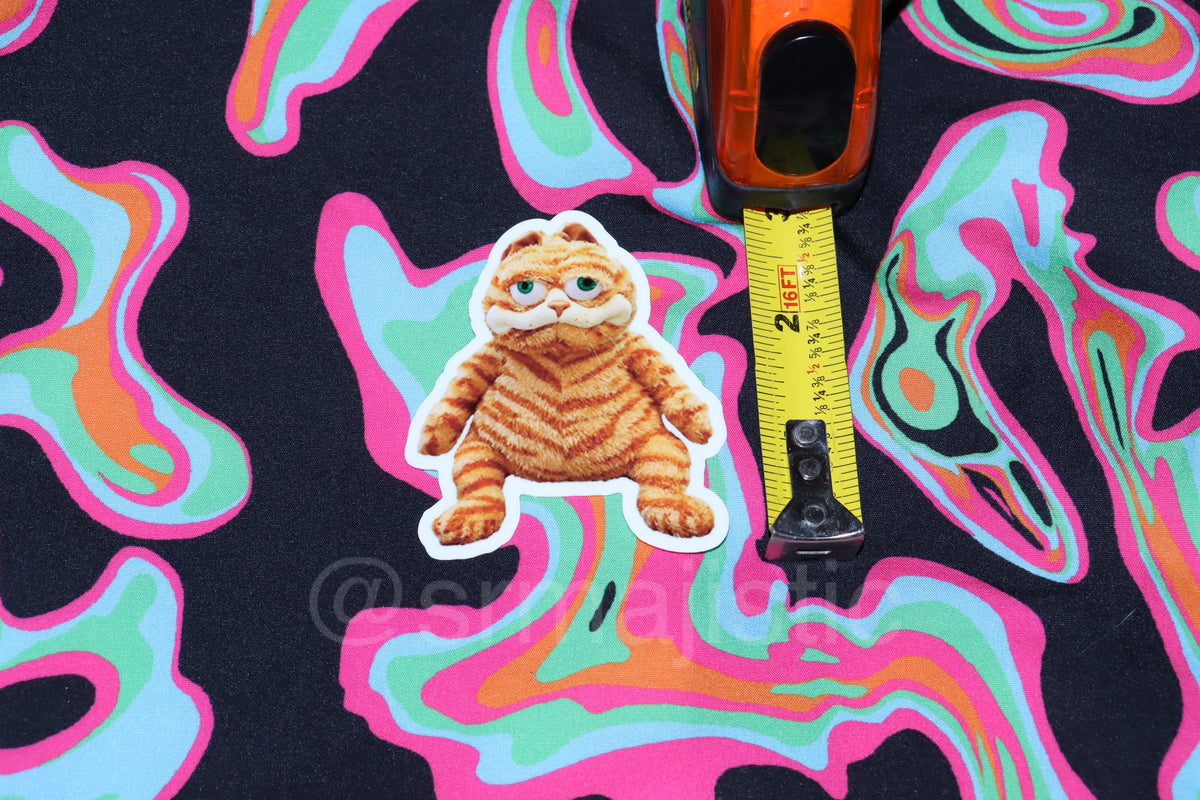 Ugly Garfield Gorfield Meme Bumper Sticker – Sam Makes Things