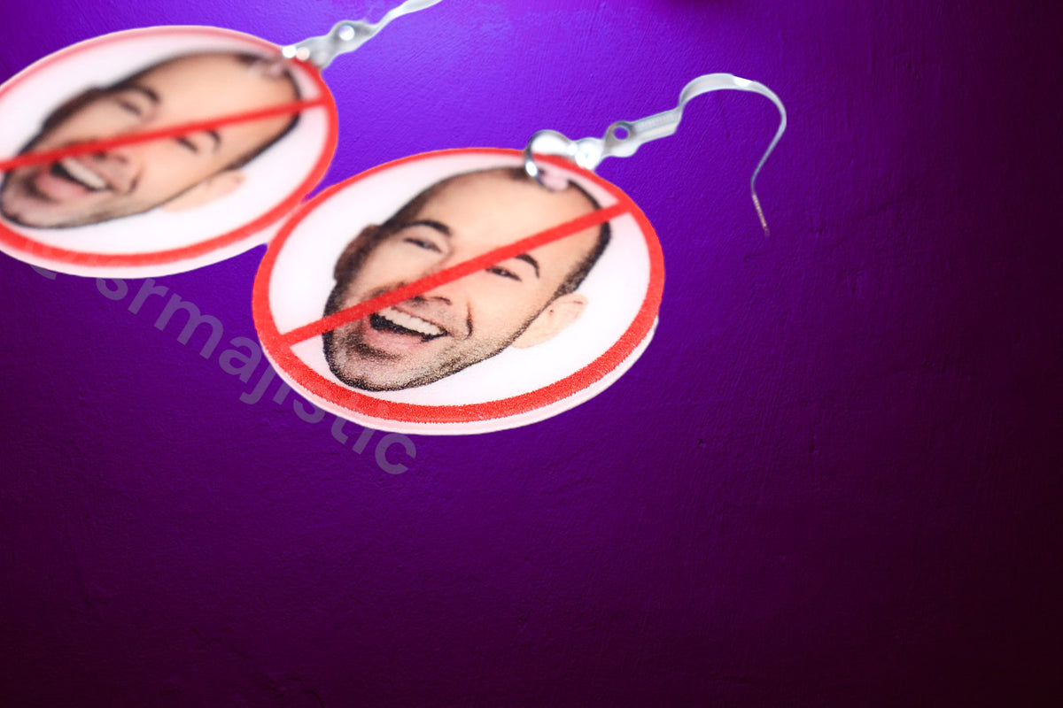 I Hate Murr ‘No’ Symbol Impractical Jokers Funny Meme Handmade Earring ...