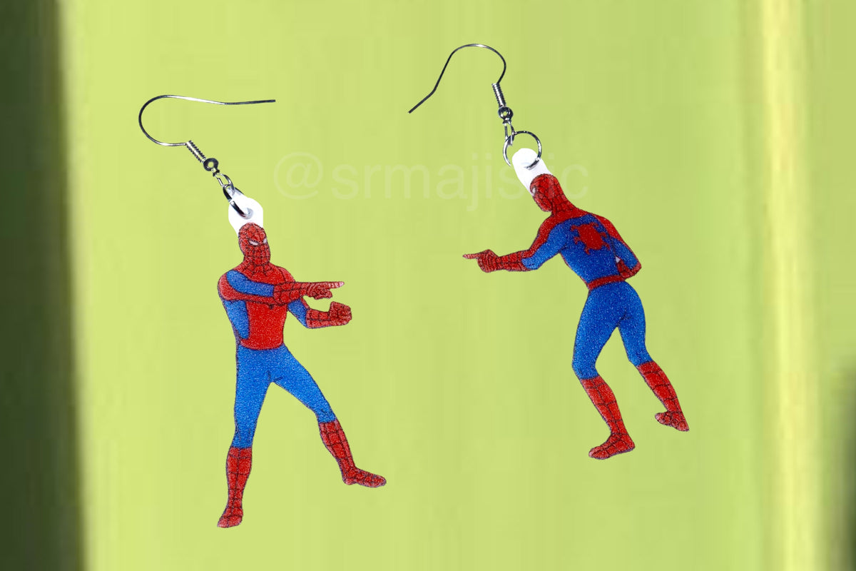 Spiderman Double Vision Meme Handmade Earrings! – Sam Makes Things